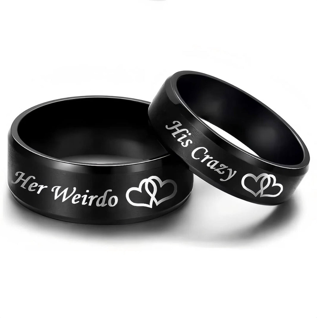 Couple Rings - Personalized Matching Promise Rings For Her & His ...