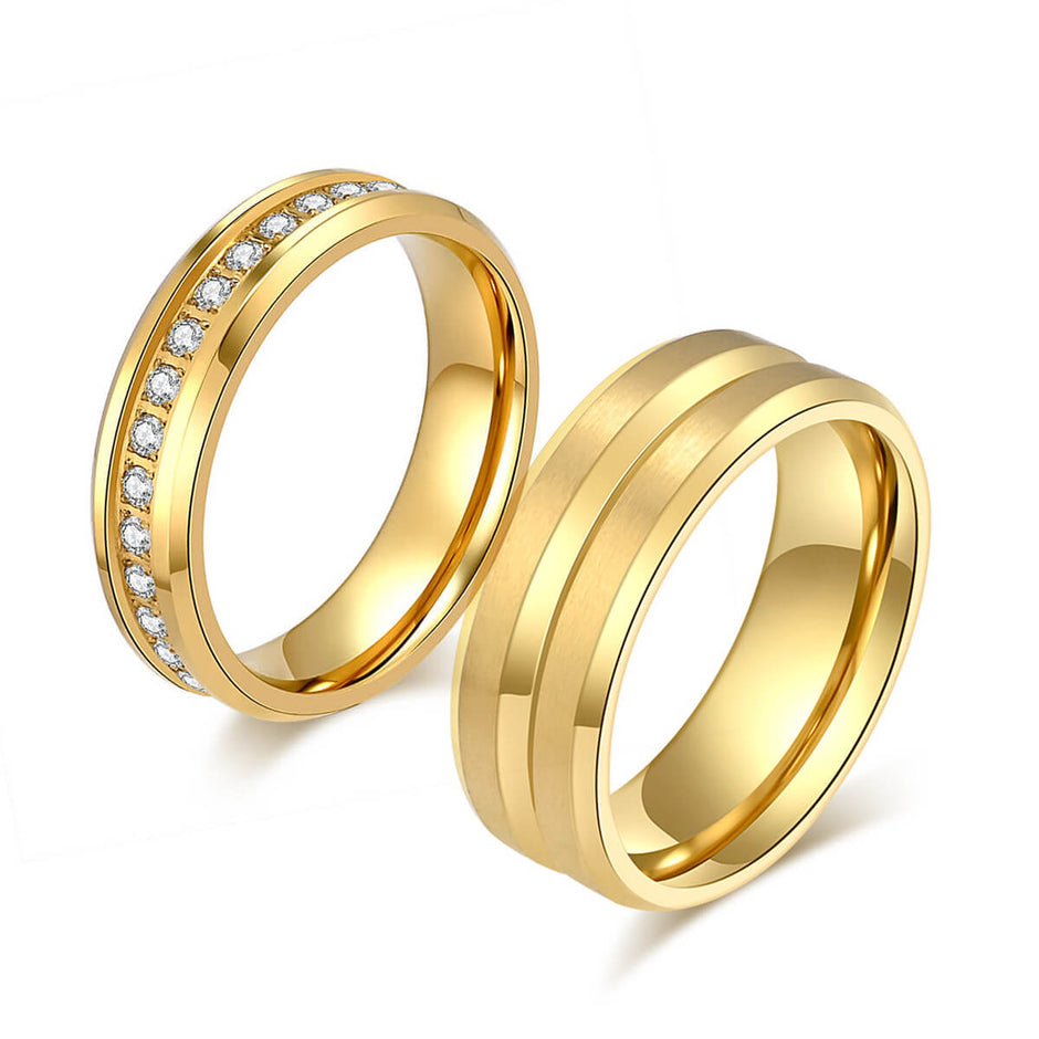 Couple Rings - Personalized Matching Promise Rings For Her & His ...
