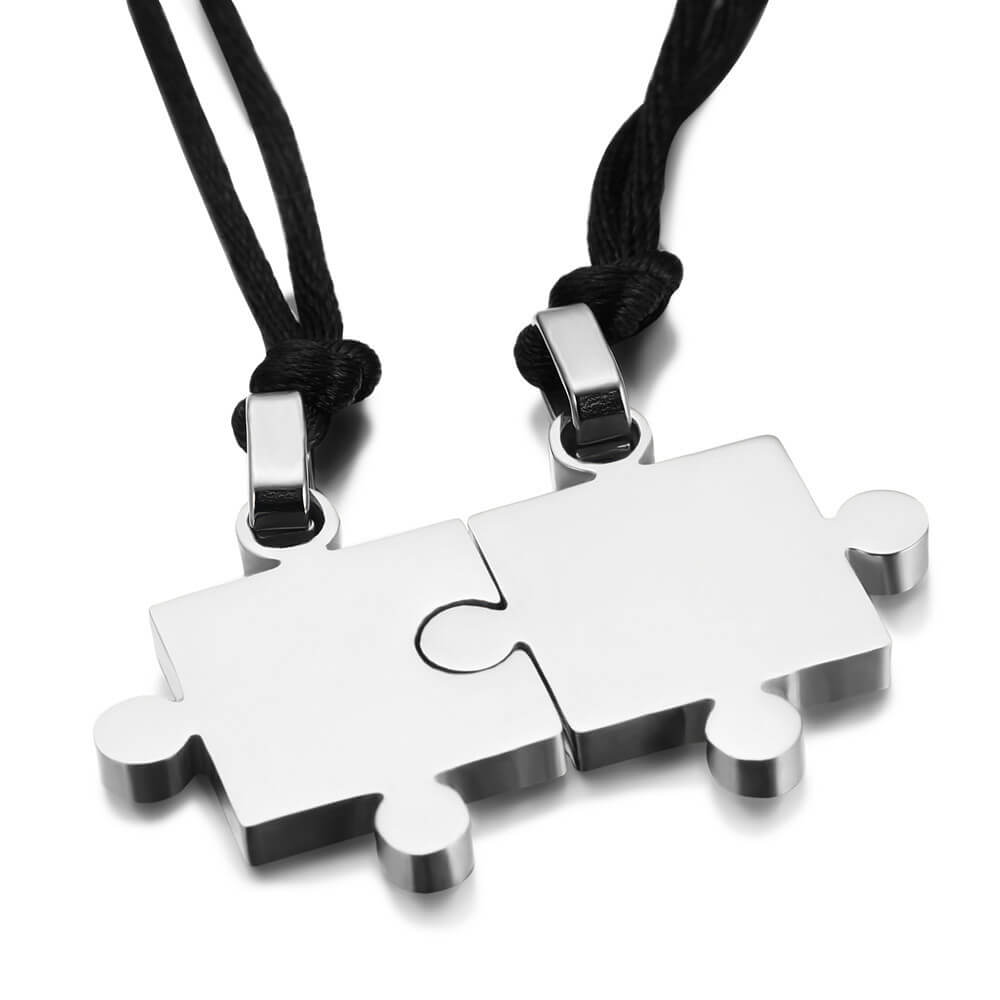 Matching Puzzle Piece Necklaces for 2, BFF/Couples/Friendship Gifts ...