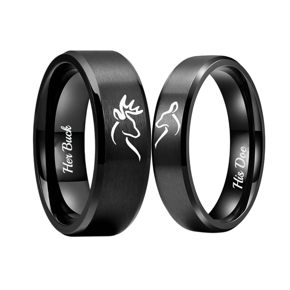 His Doe Her Buck Couple Rings – GardeniaJewel