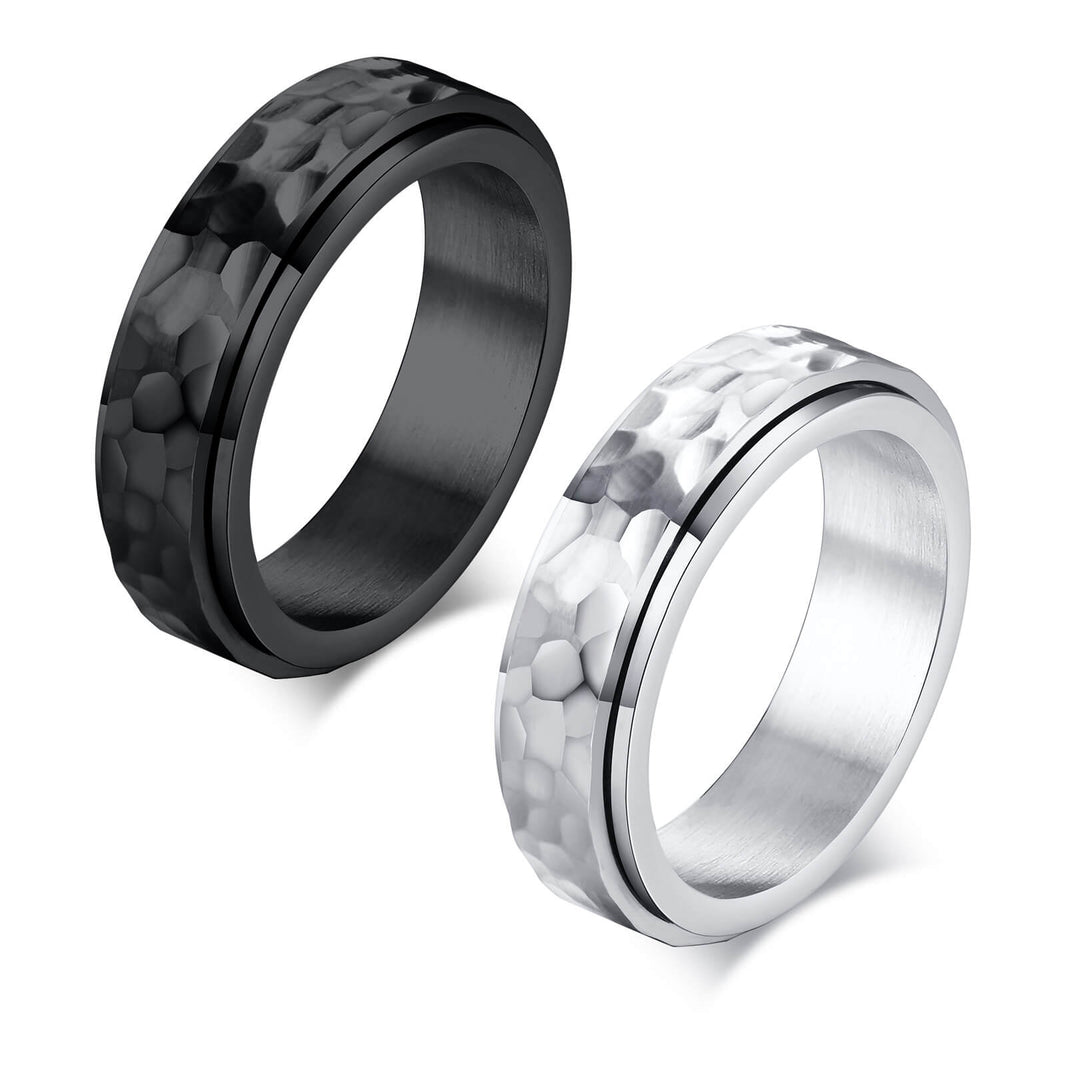 Spinner Rings for Women Men Couple Rings Fidget Band Promise Ring Set ...