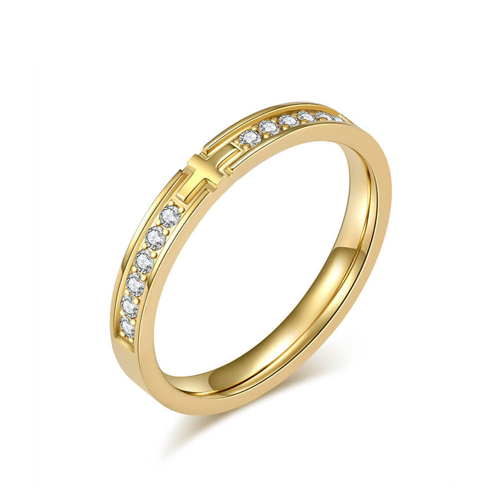 Gold Promise Rings Engraved Wedding Anniversary Gifts Size 6-11 ...
